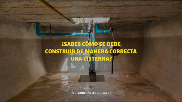 Aprende a construir una cisterna para almacenar agua de manera ...